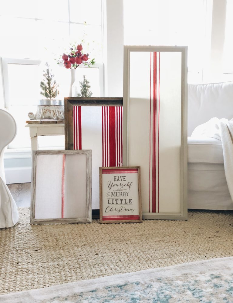 Farmhouse Grain Sack Frames - Easy and Quick DIY! - Cotton Stem